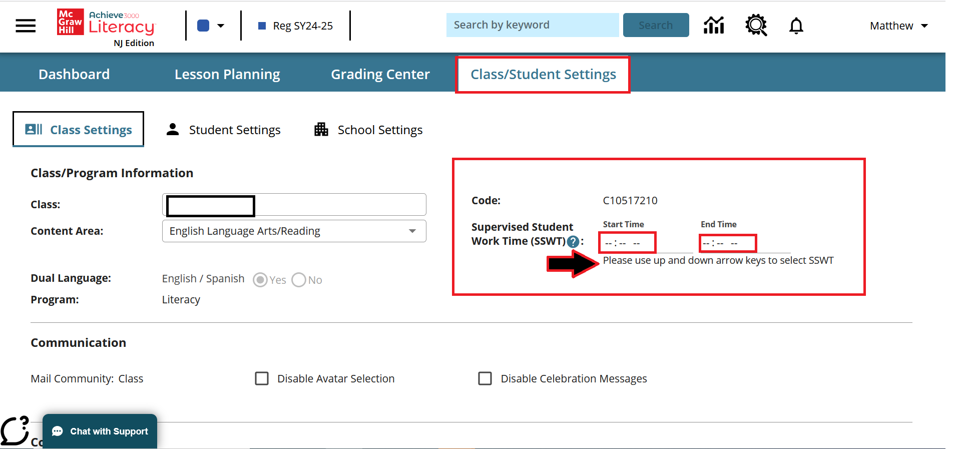 Adjust Supervised Student Work Time (Teacher) – Achieve3000 Literacy