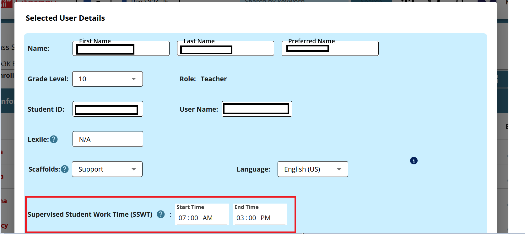 Adjust Supervised Student Work Time (Teacher) – Achieve3000 Literacy